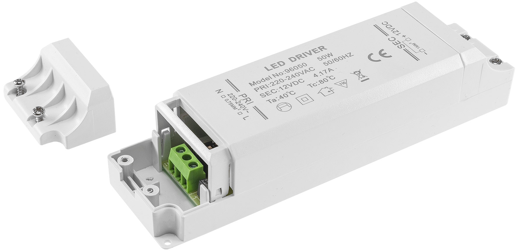 Elektronischer LED Trafo 1 -> 50Watt für LED Lampen oder Stripes ...