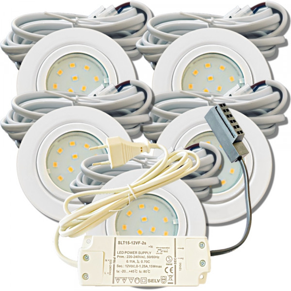 Led Einbaustrahler 5er Set Mit Trafo
